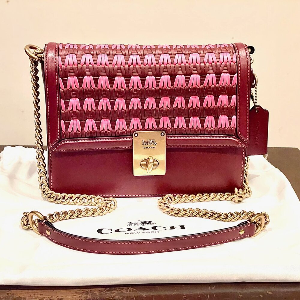 Coach Hutton Shoulder Bag Weaving No. Cf759 Brass/Win… - Gem